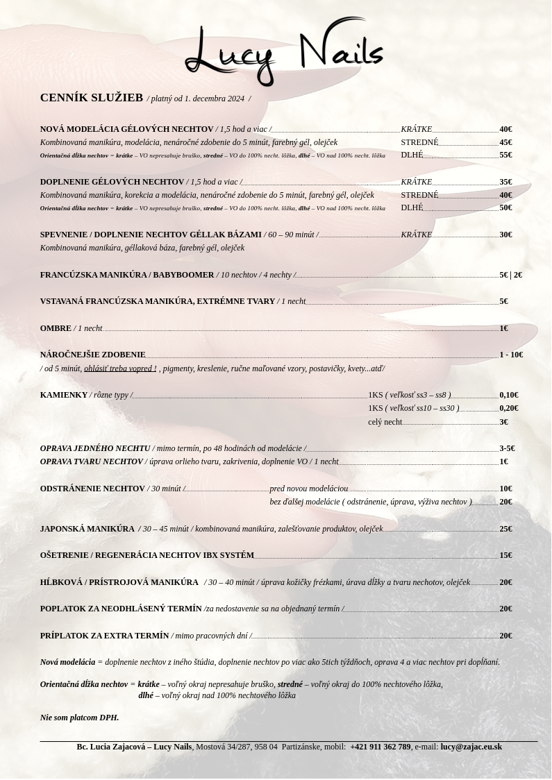 Lucy Nails – manikúra Partizánske Partizánske | Notino салони